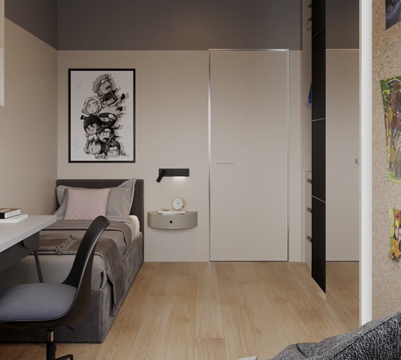 Hidden Aluminum Wood Door | LHSH